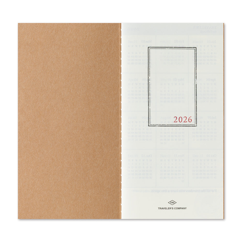 TRAVELER'S notebook Refill 2026 Monthly [Pre-Order] – Cityluxe