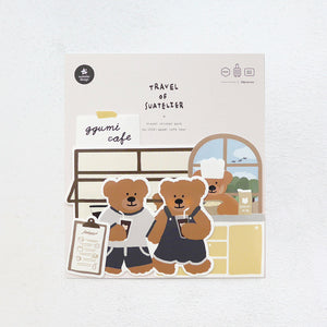 Suatelier Travel Luggage Sticker Pack - Ggumi Cafe Tour – Cityluxe