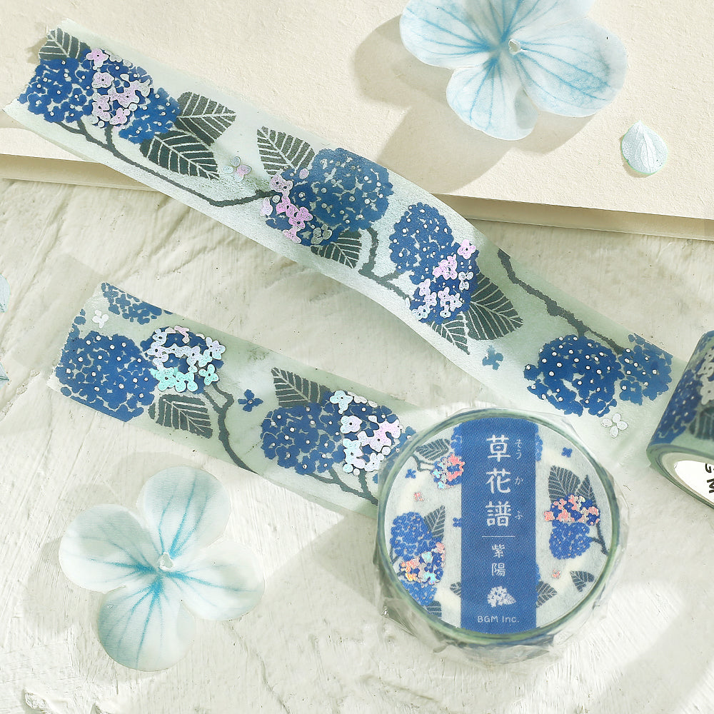 BGM Foil Stamping Masking Tape: Flower Compendium: Hydrangea – Cityluxe