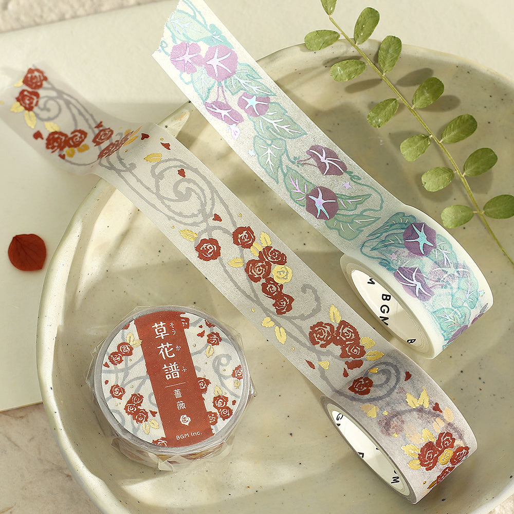 BGM Foil Stamping Masking Tape: Flower Compendium: Rose – Cityluxe
